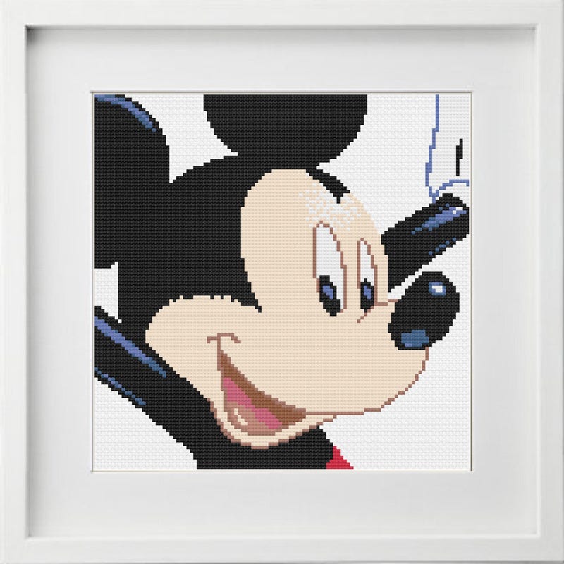 Mickey Cross Stitch - Etsy