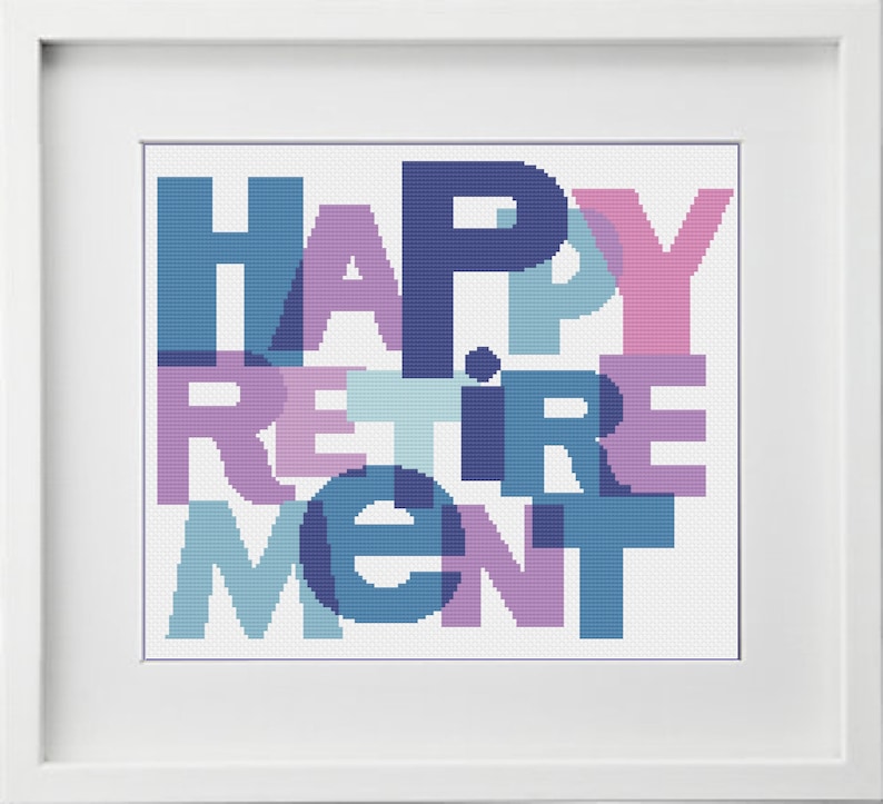 BOGO Free, Happy Retirement Cross Stitch Pattern, Instant Download, PDF ...