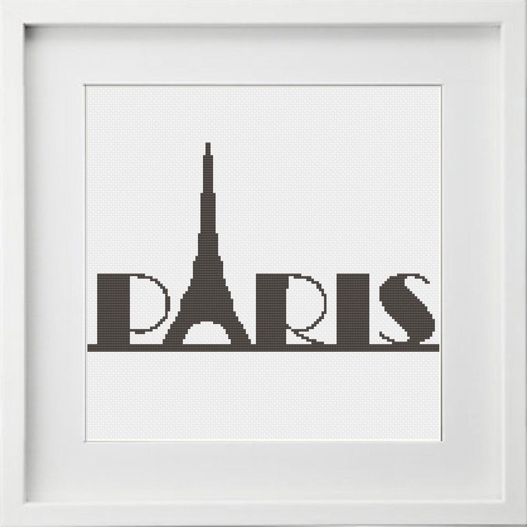 Cross Stitch Pattern Paris Eiffel Tower, FREE, Counted Cross Stitch ...