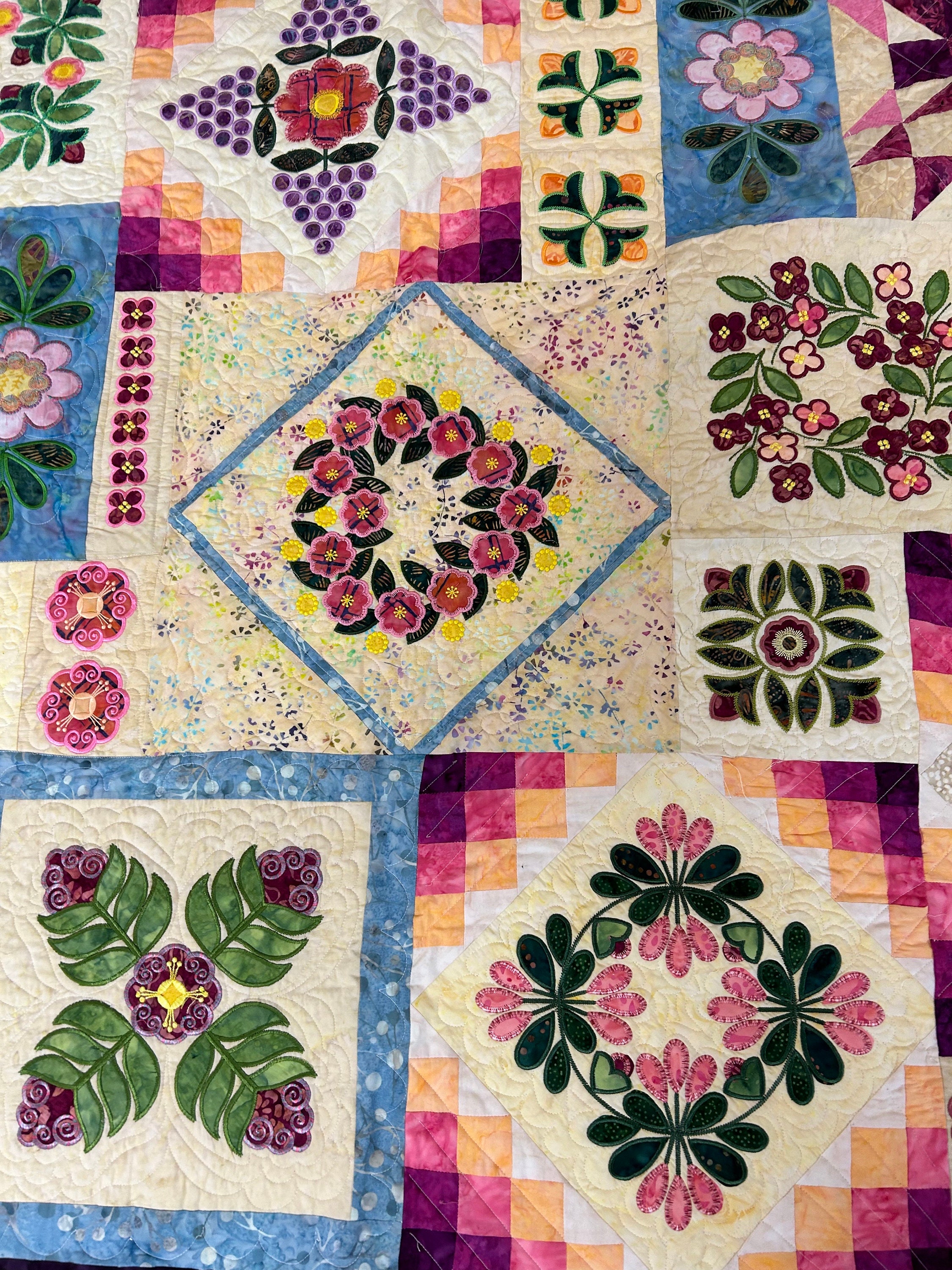 Beautiful One of a Kind Embroidered Quilt 71” X 79” This is Called ...