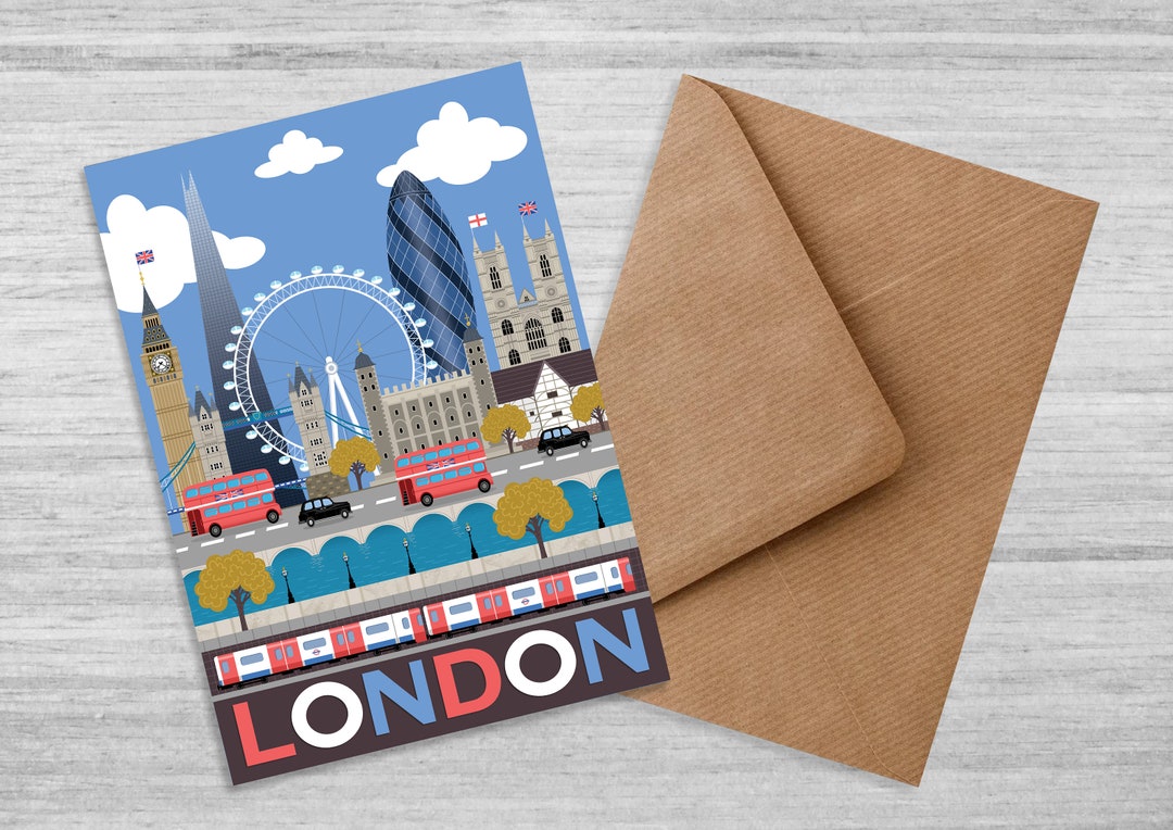 LONDON (greetings Card) - Etsy
