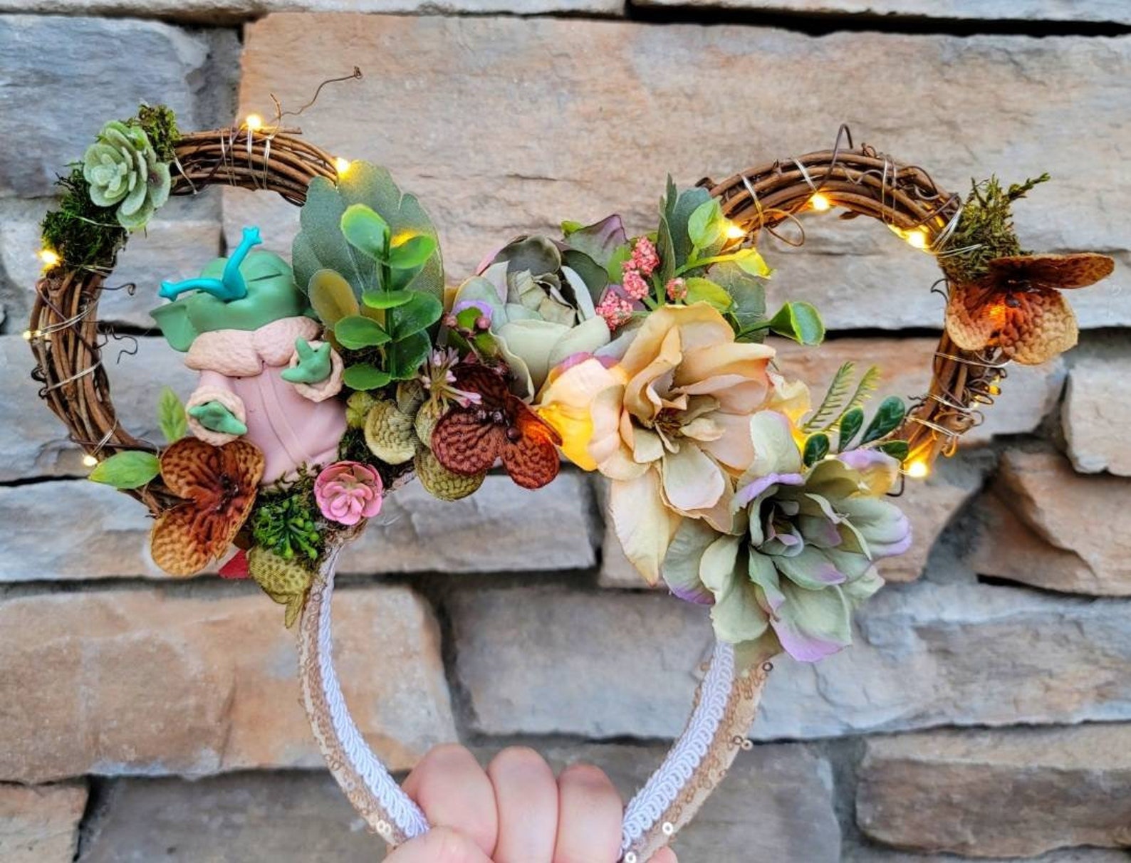 3 Weeks Baby Alien Ears Floral Mouse Ears Mouse Floral - Etsy