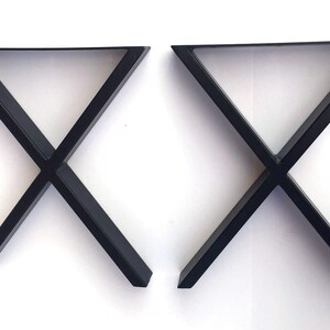 16" Modern Black X Shape Furniture Legs, Coffee Table Legs, Bench Legs ...