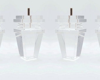 12 Lucite Leg Acrylic Leg Crystal Clear Ghost - Etsy