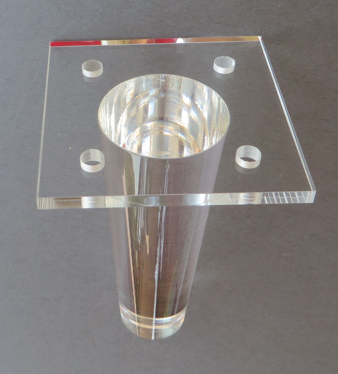Acrylic Lucite Furniture Legs Large 5h Tapered Round - Etsy