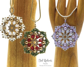 Rosalind Pendant Beaded Pattern Tutorial by Deb Roberti | Etsy