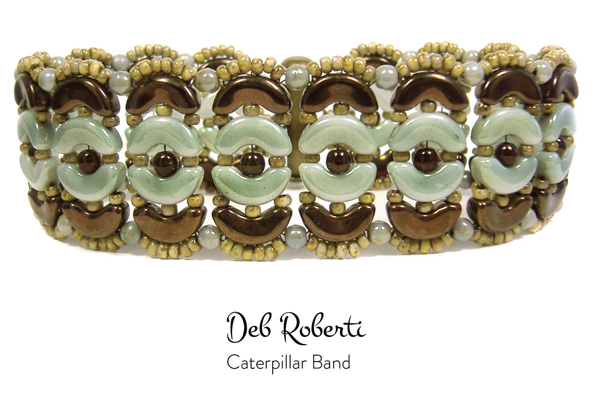Caterpillar Band Beaded Pattern Tutorial by Deb Roberti - Etsy
