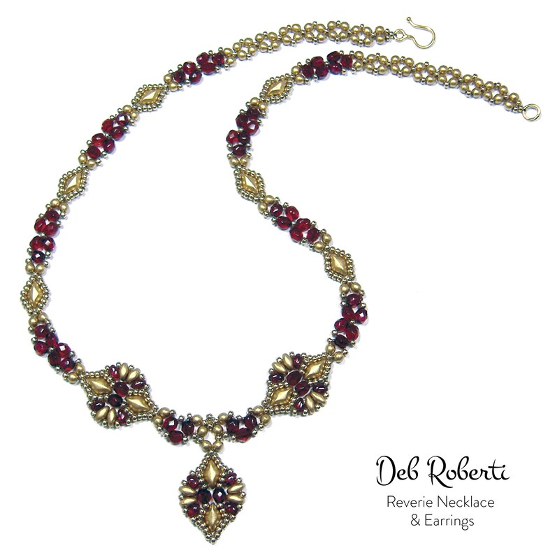 Reverie Necklace & Earrings Beaded Pattern Tutorial by Deb Roberti ...