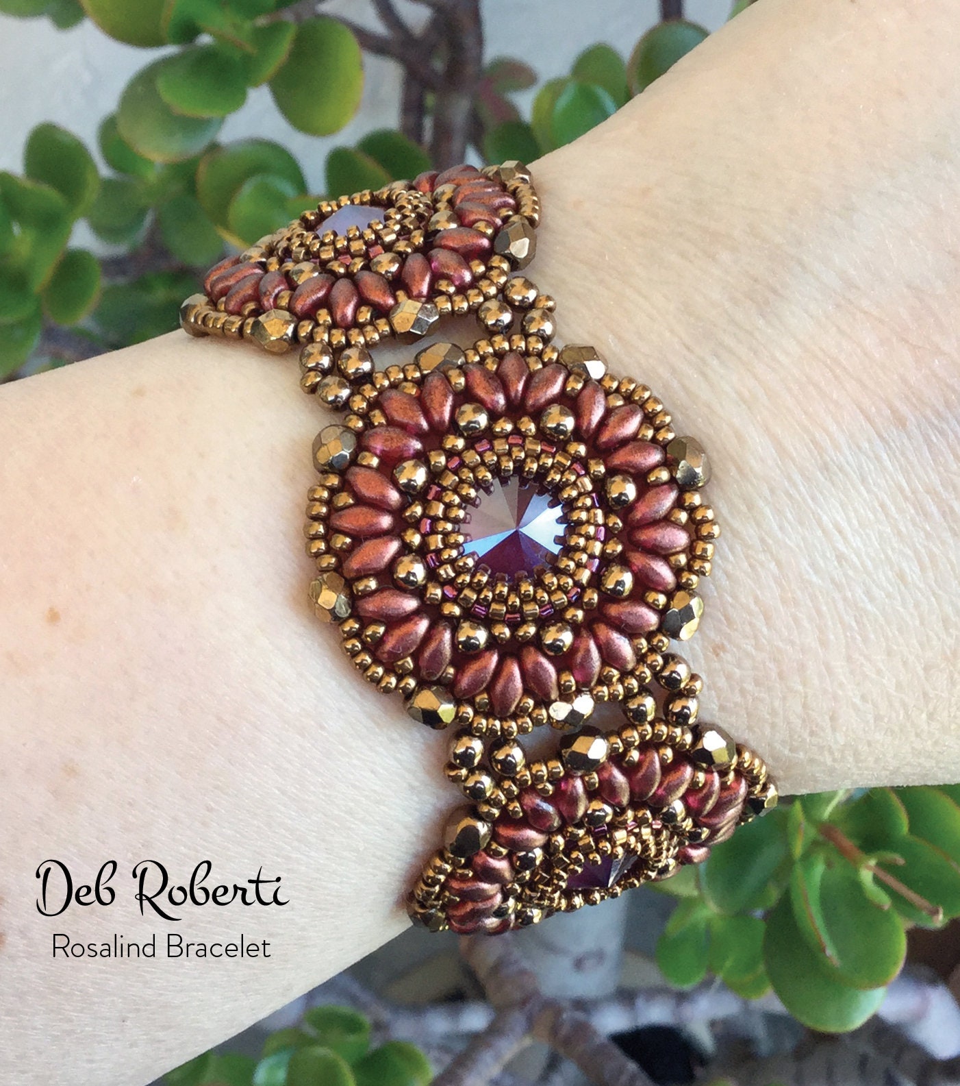 Rosalind Bracelet Beaded Pattern Tutorial by Deb Roberti - Etsy