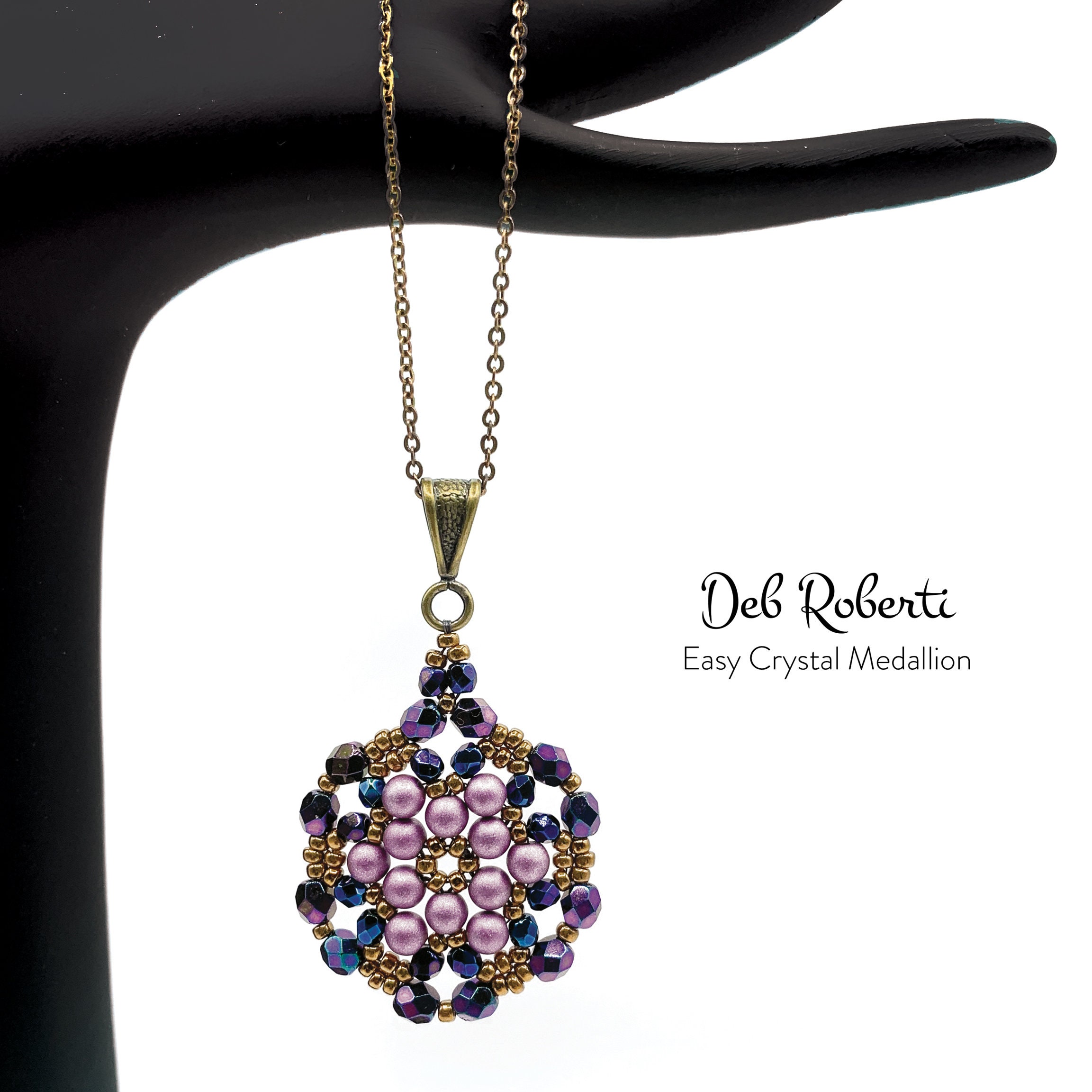 Easy Crystal Medallion Beaded Pattern Tutorial by Deb Roberti - Etsy