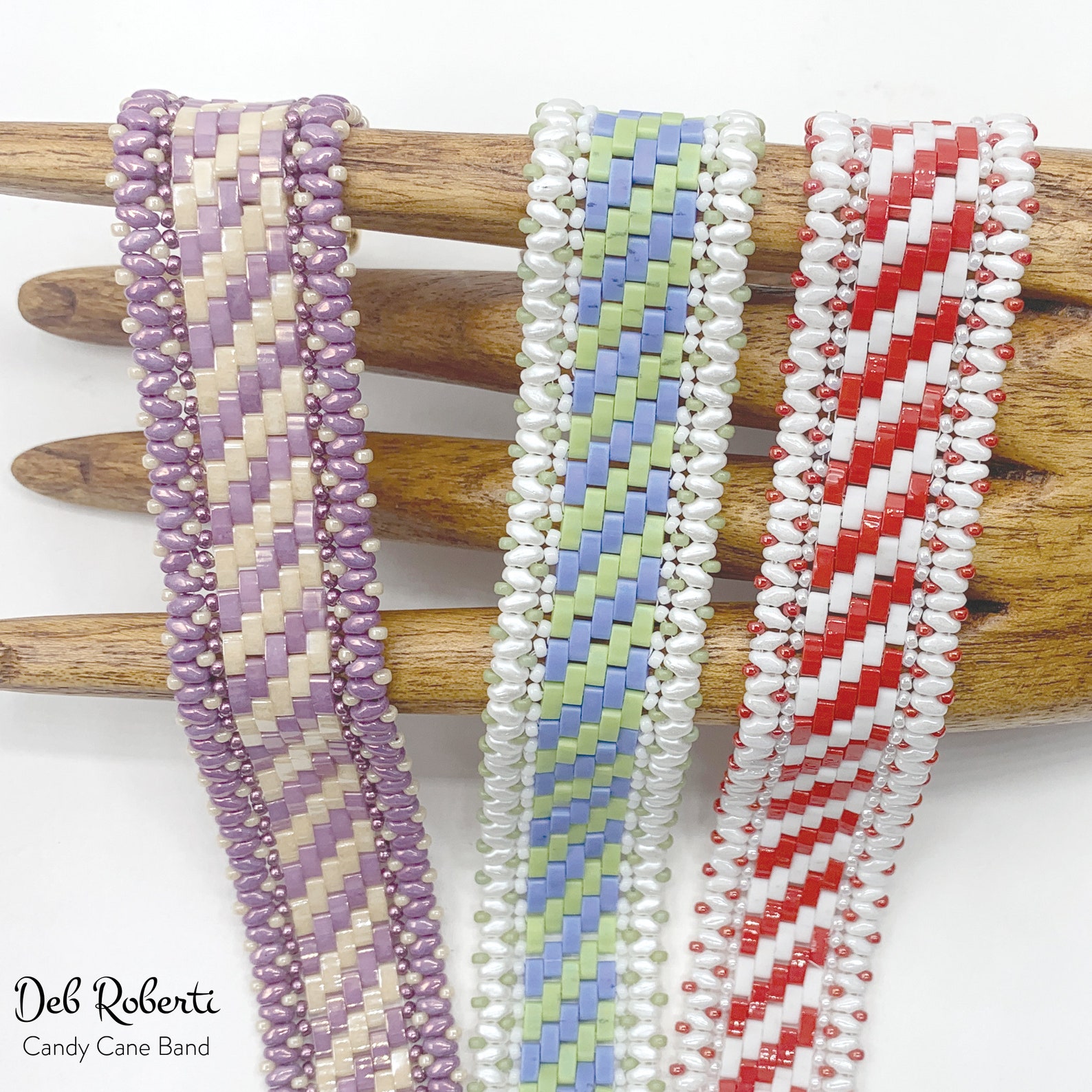 Candy Cane Band Beaded Pattern Tutorial by Deb Roberti (digital ...