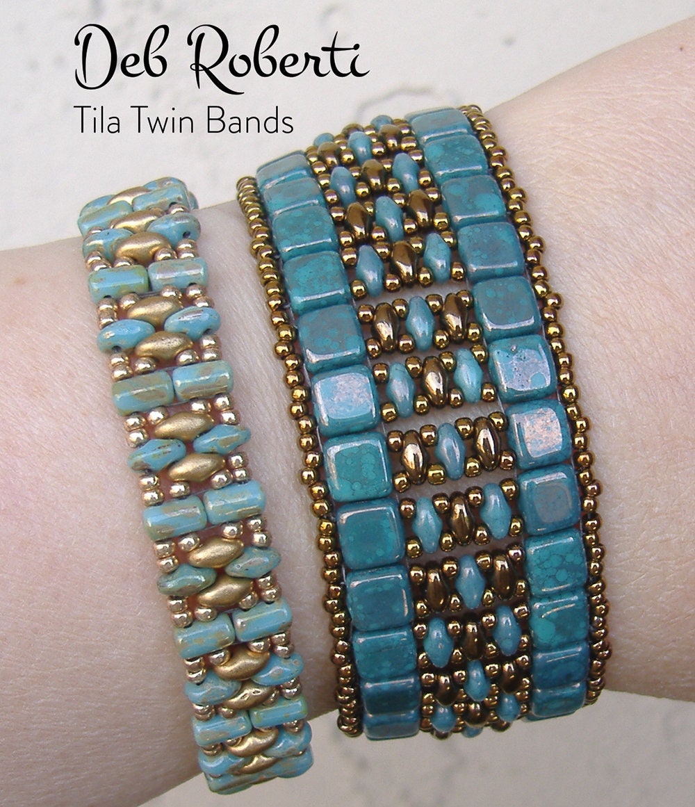 Tila Twin Bands Beaded Pattern Tutorial by Deb Roberti (digital ...