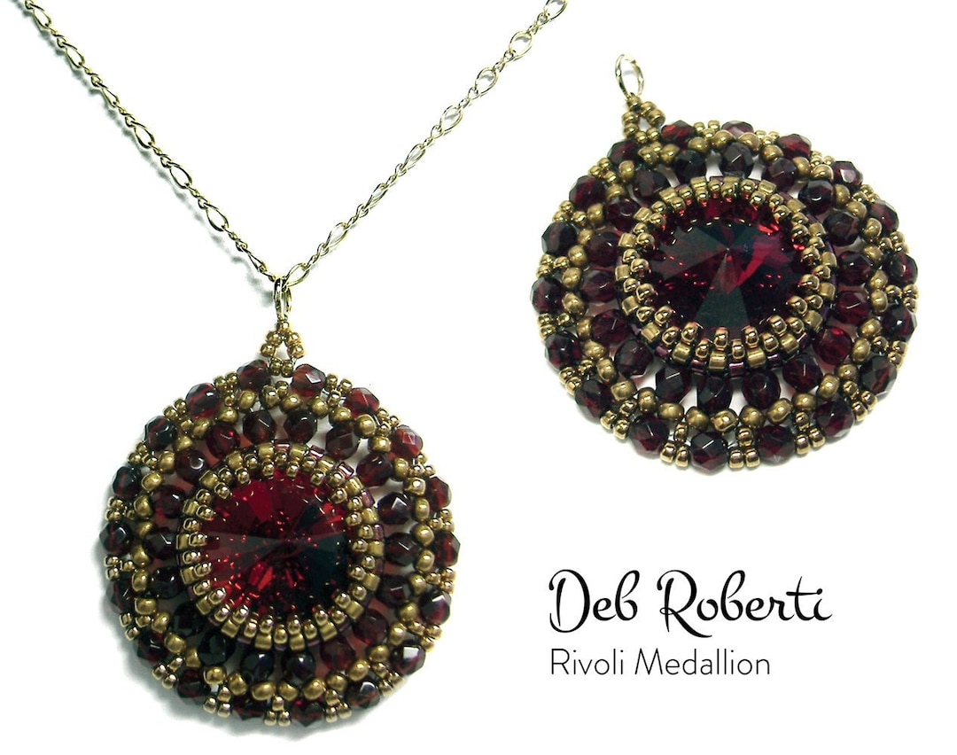 Rivoli Medallion Beaded Pattern Tutorial by Deb Roberti (digital ...