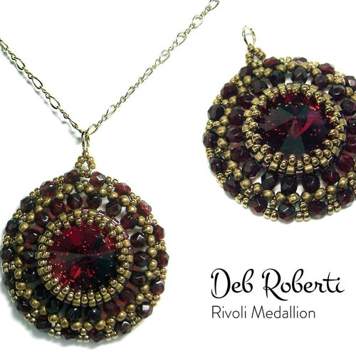 Josefina Rivoli Medallion Beaded Pattern Tutorial by Deb - Etsy