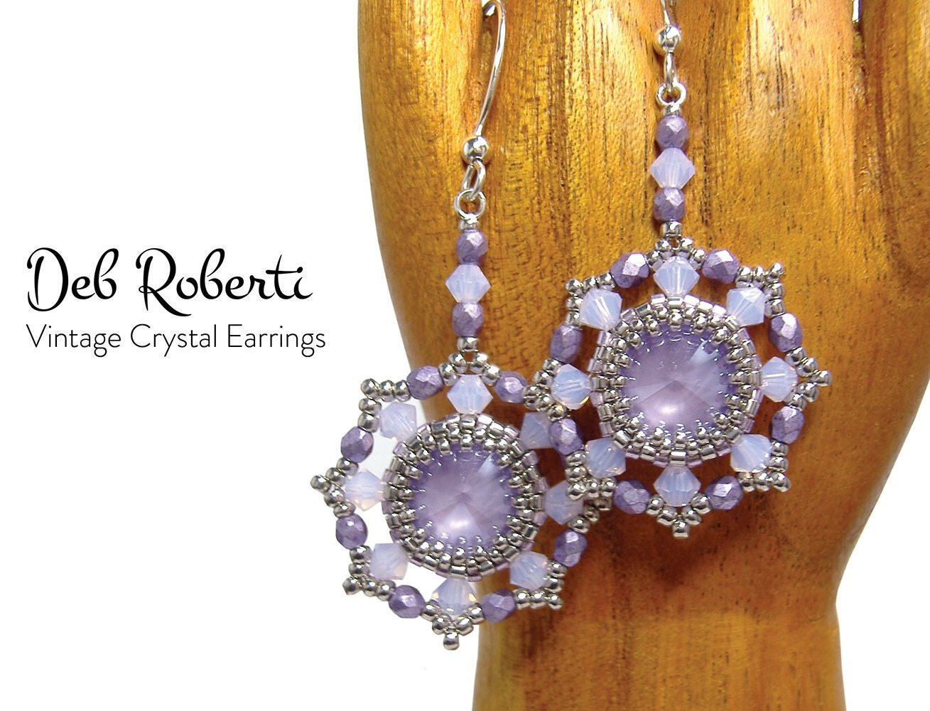 Vintage Crystal Earrings Beaded Pattern Tutorial by Deb - Etsy