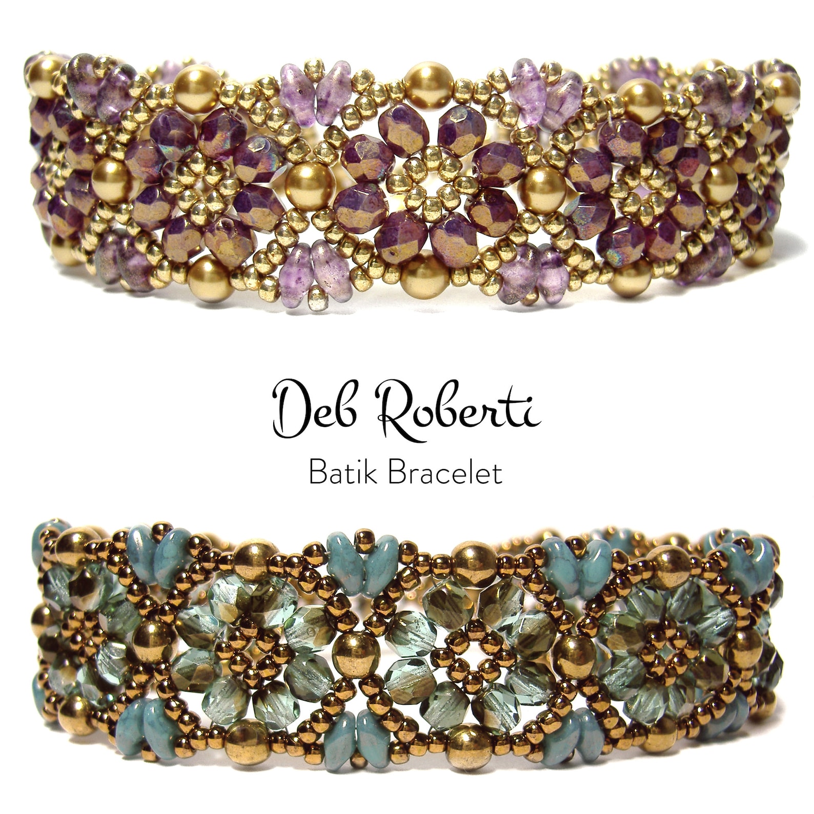Batik Bracelet & Earrings Beaded Pattern Tutorial by Deb Roberti ...