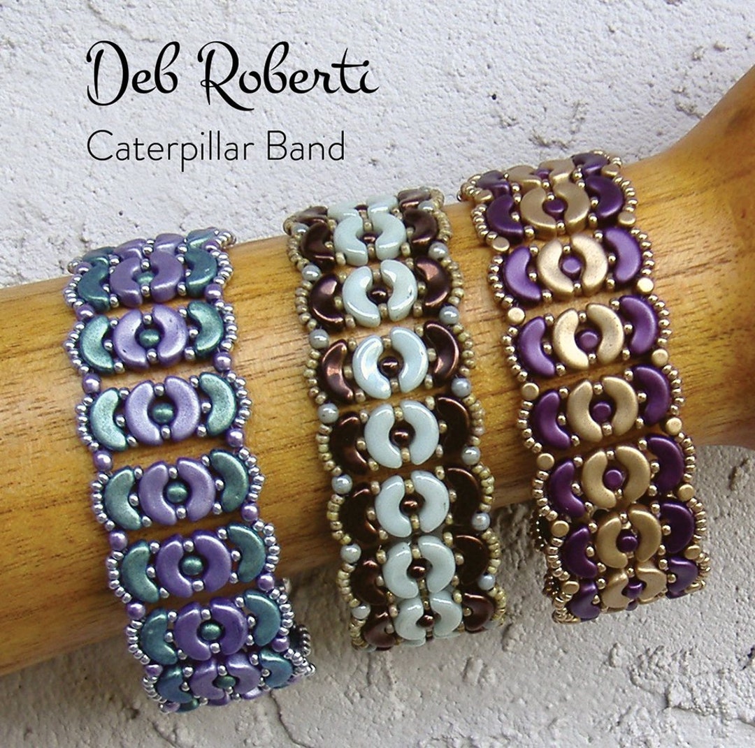 Caterpillar Band Beaded Pattern Tutorial by Deb Roberti - Etsy