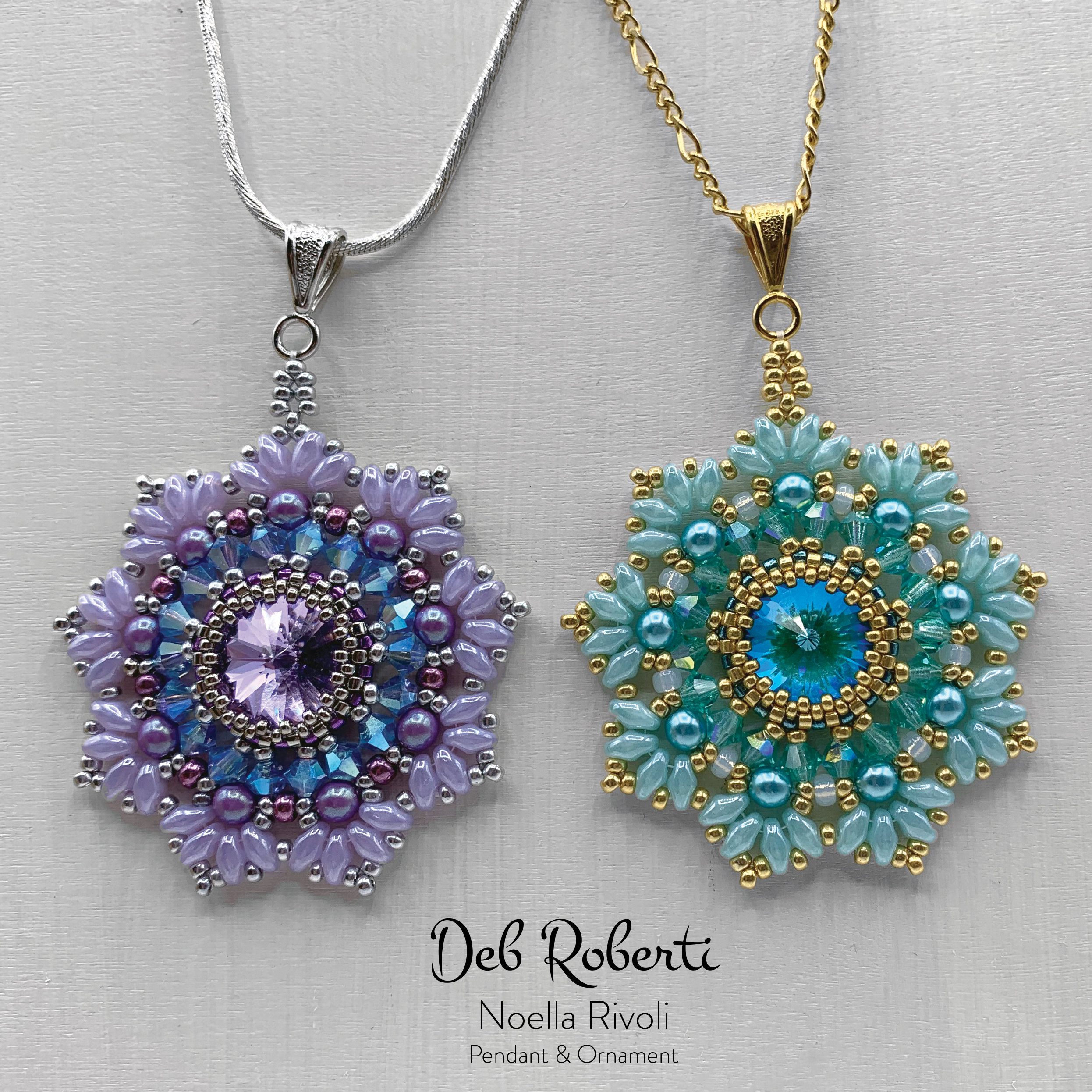 Noella Rivoli Pendant & Ornament Beaded Pattern Tutorial by - Etsy