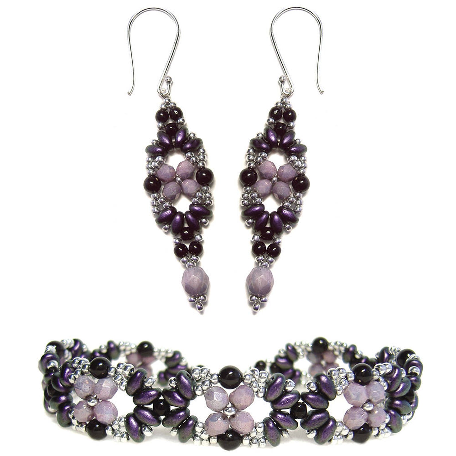 Eclipse Bracelet and Earrings Beaded Pattern Tutorial by Deb Roberti ...