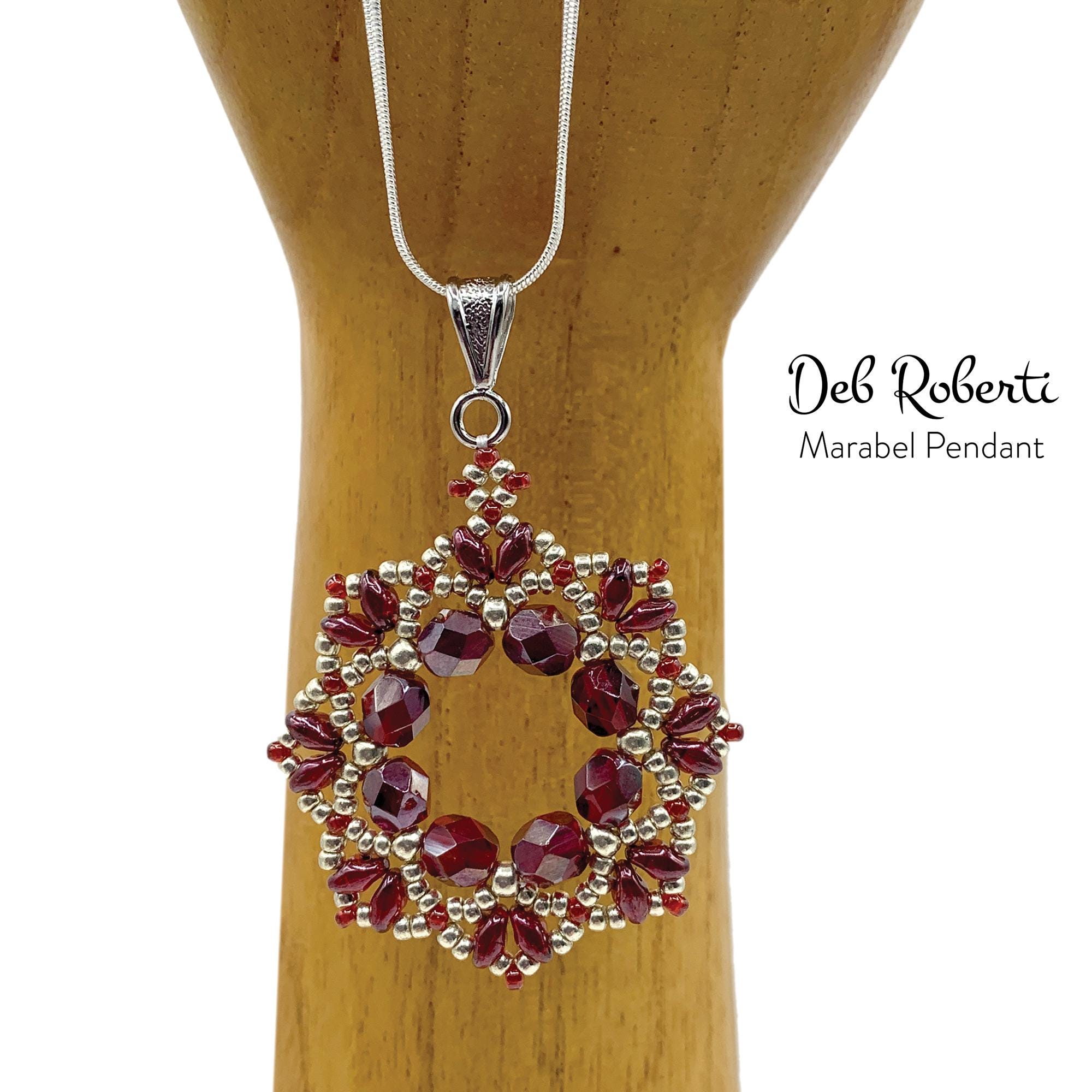 Marabel Pendant Beaded Pattern Tutorial by Deb Roberti (digital ...