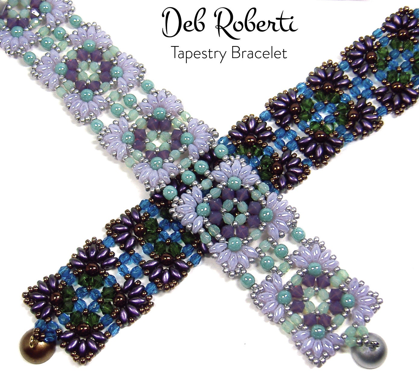 Tapestry Bracelet Beaded Pattern Tutorial by Deb Roberti - Etsy