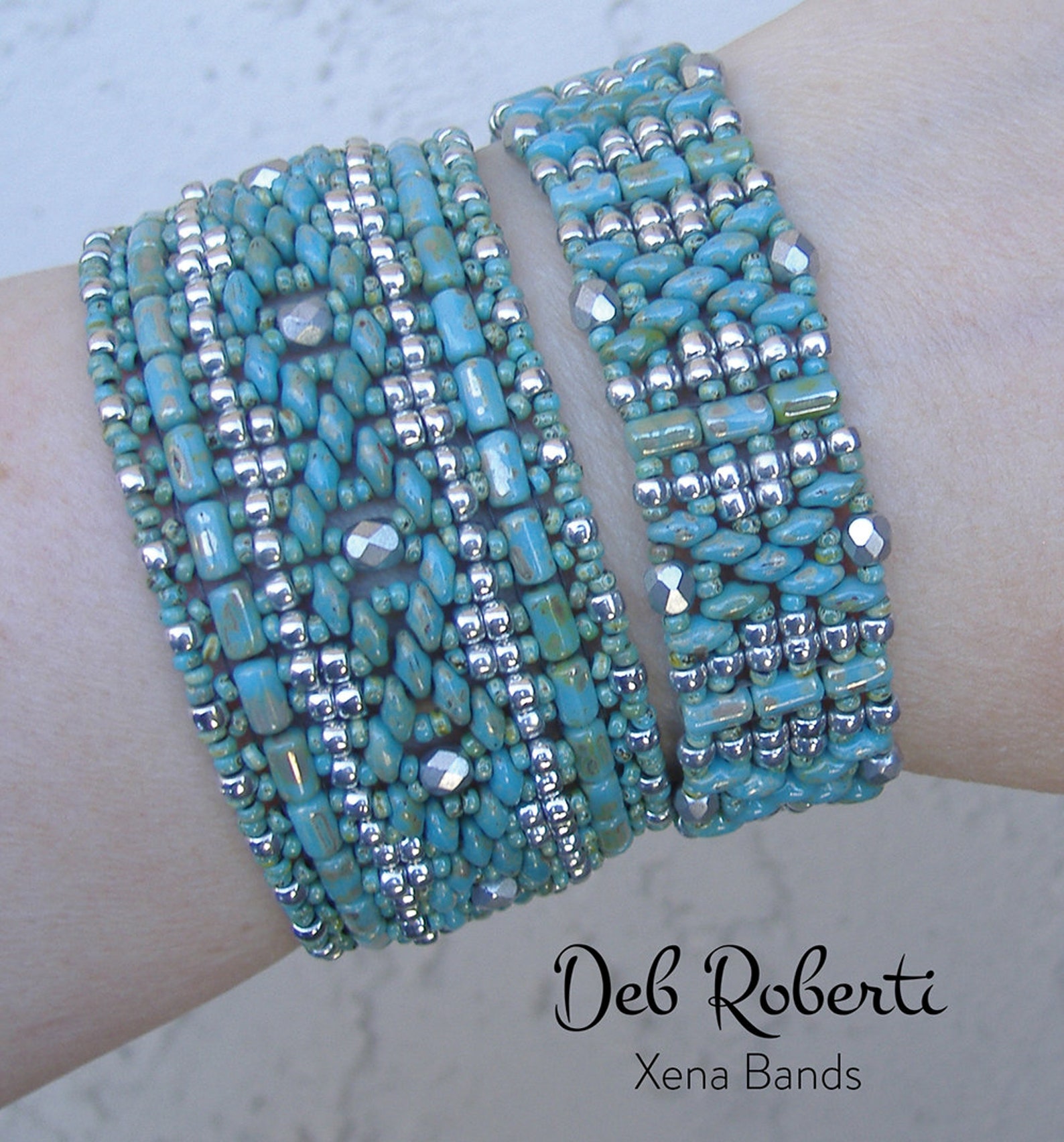 Xena Bands Beaded Pattern Tutorial by Deb Roberti digital - Etsy