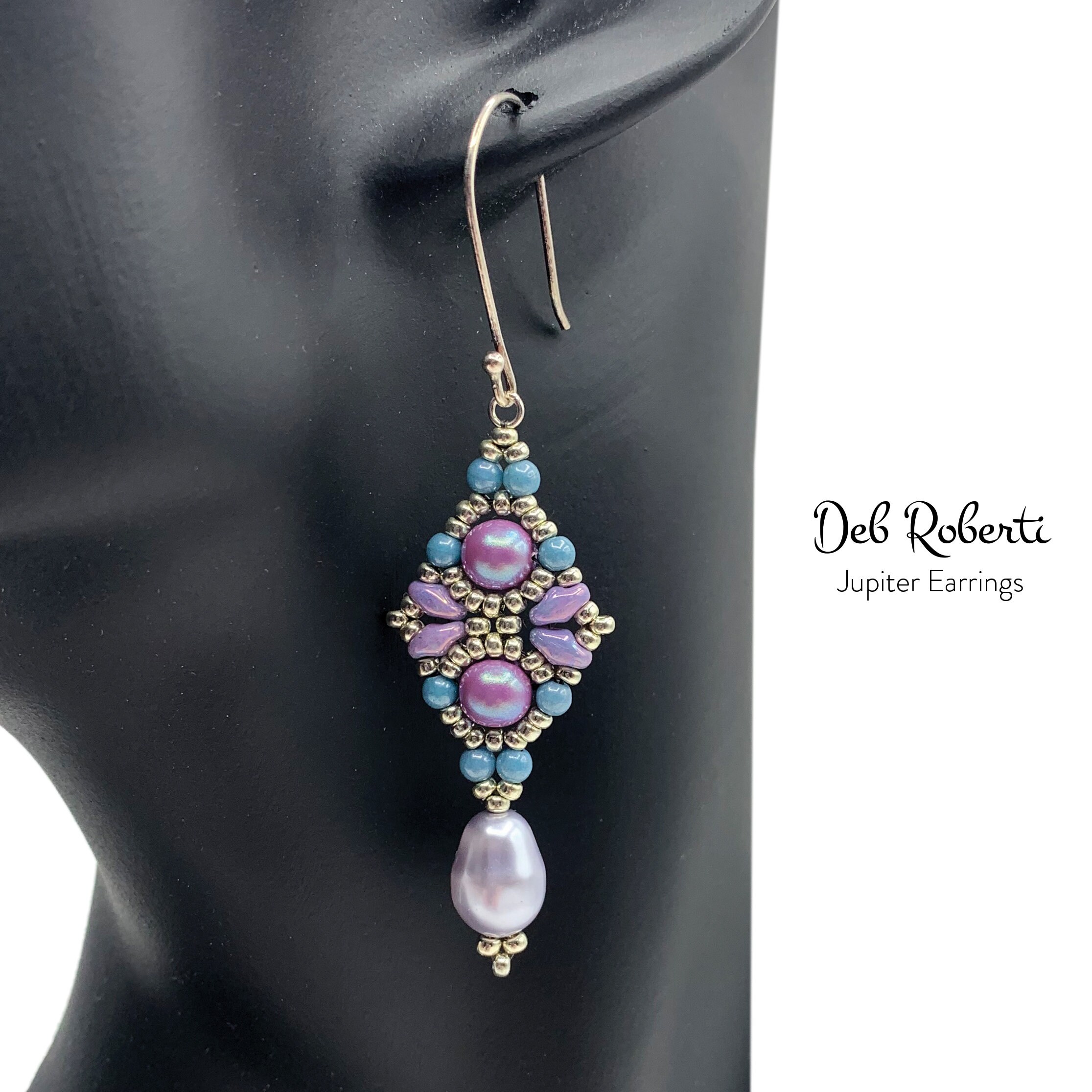 Jupiter Earrings Beaded Pattern Tutorial by Deb Roberti (digital ...