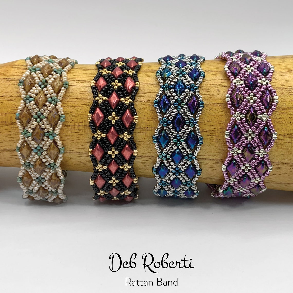 Rattan Band Beaded Pattern Tutorial by Deb Roberti digital - Etsy