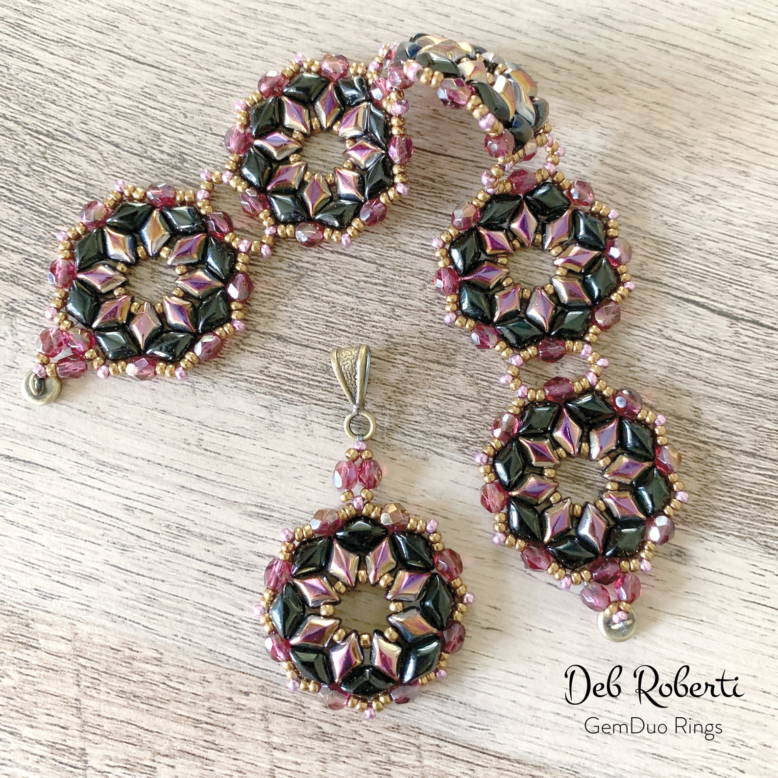 Gemduo Rings Beaded Pattern Tutorial by Deb Roberti (digital Download ...