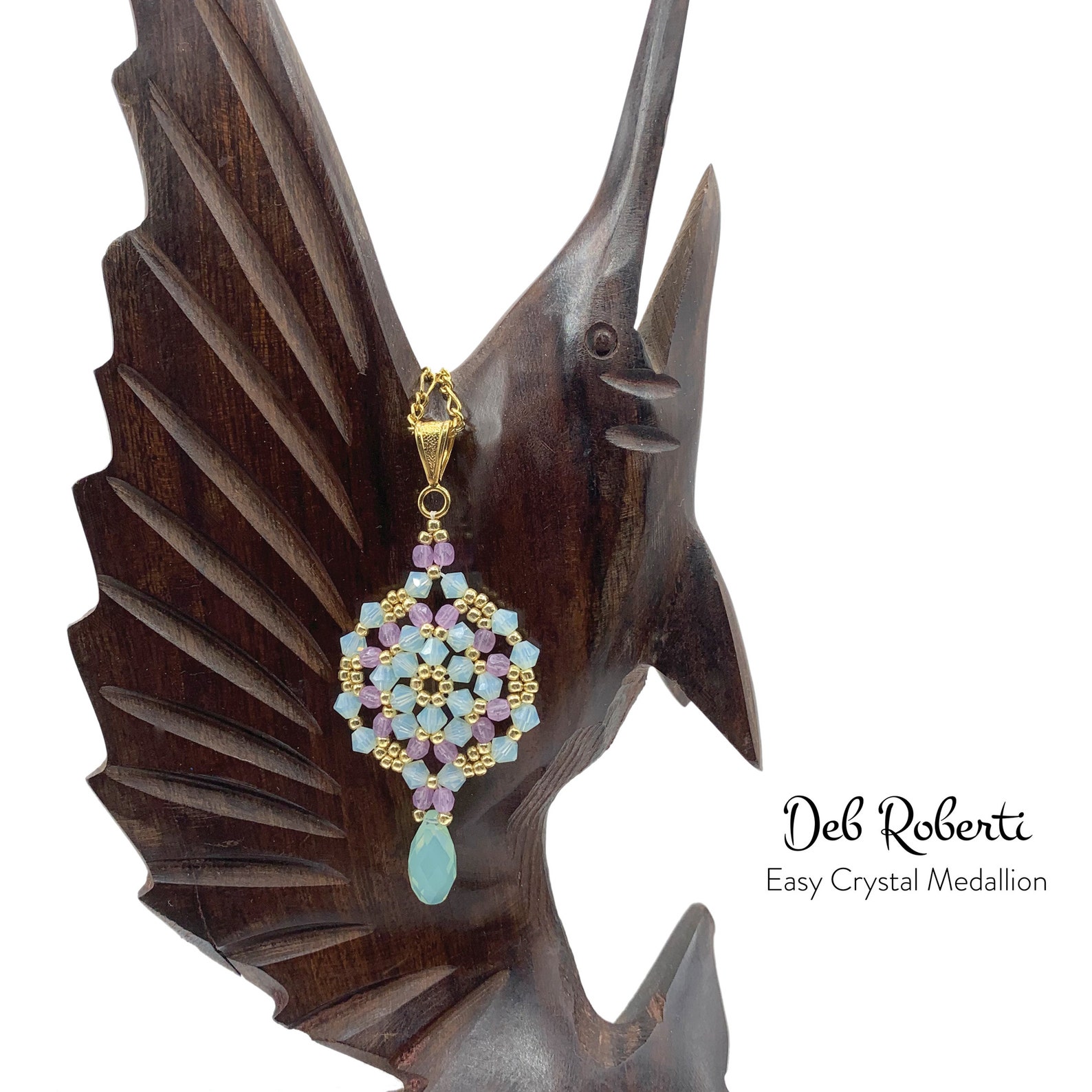 Easy Crystal Medallion Beaded Pattern Tutorial by Deb Roberti (digital ...