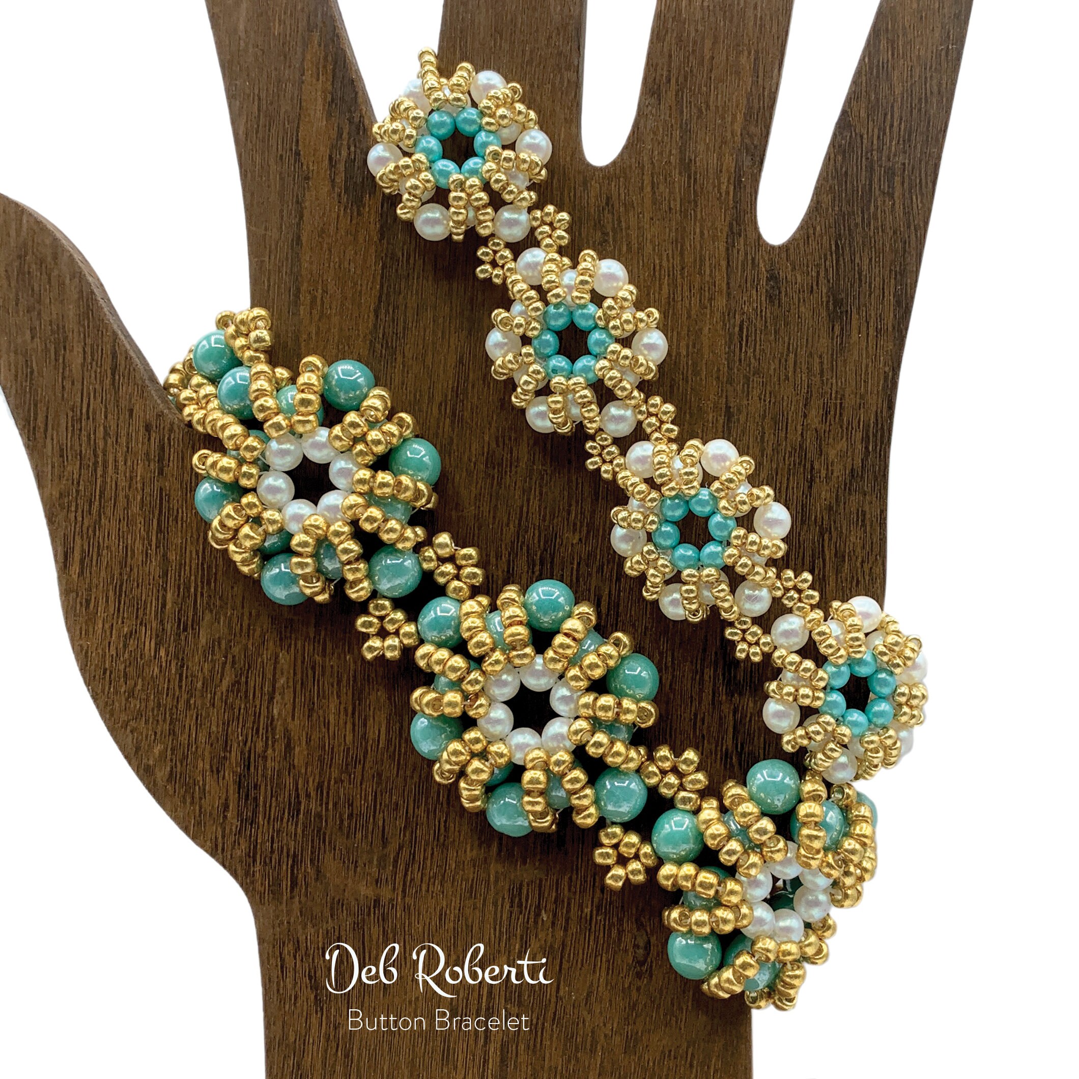 Button Bracelet Beaded Pattern Tutorial by Deb Roberti (digital ...