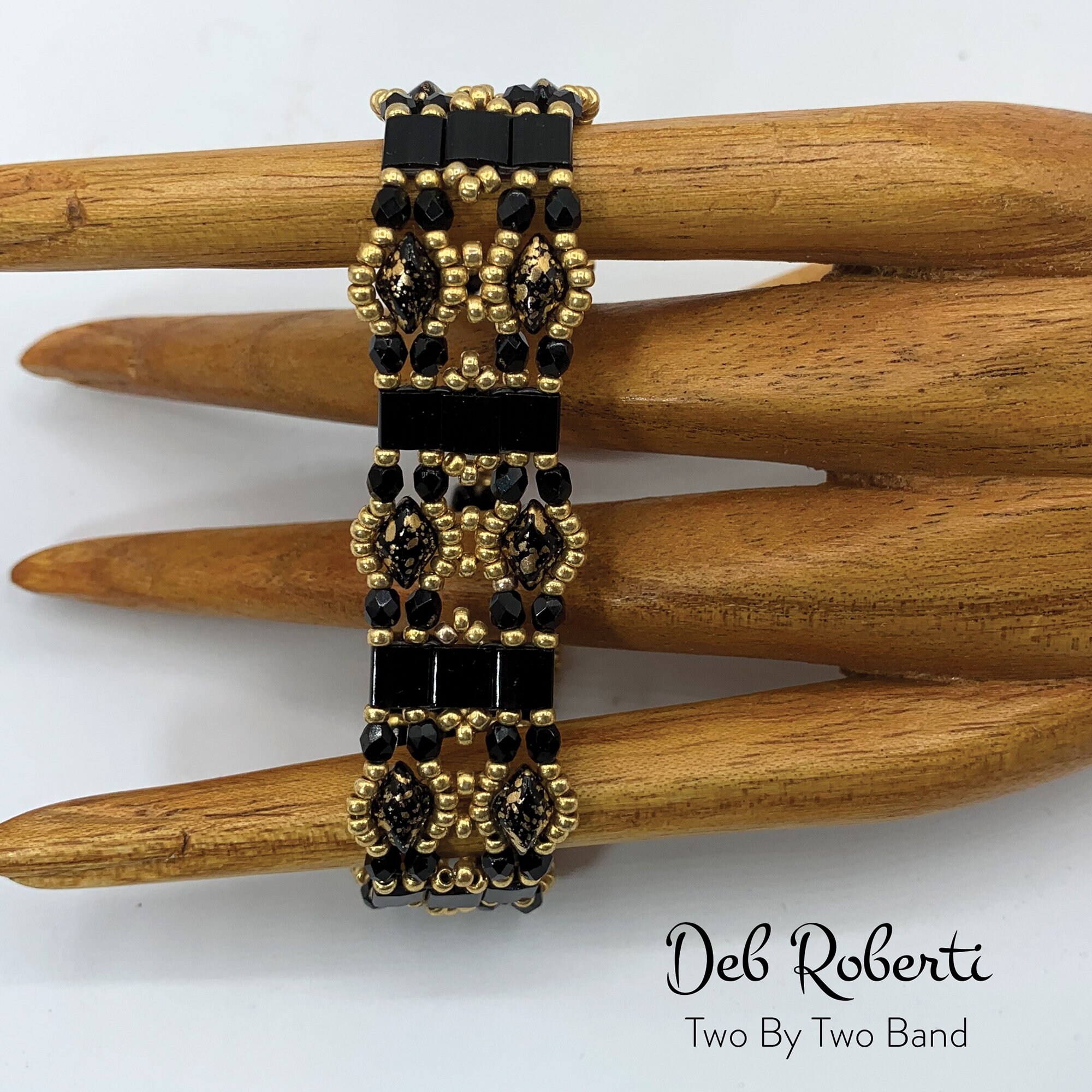 Two by Two Band Beaded Pattern Tutorial by Deb Roberti (digital ...