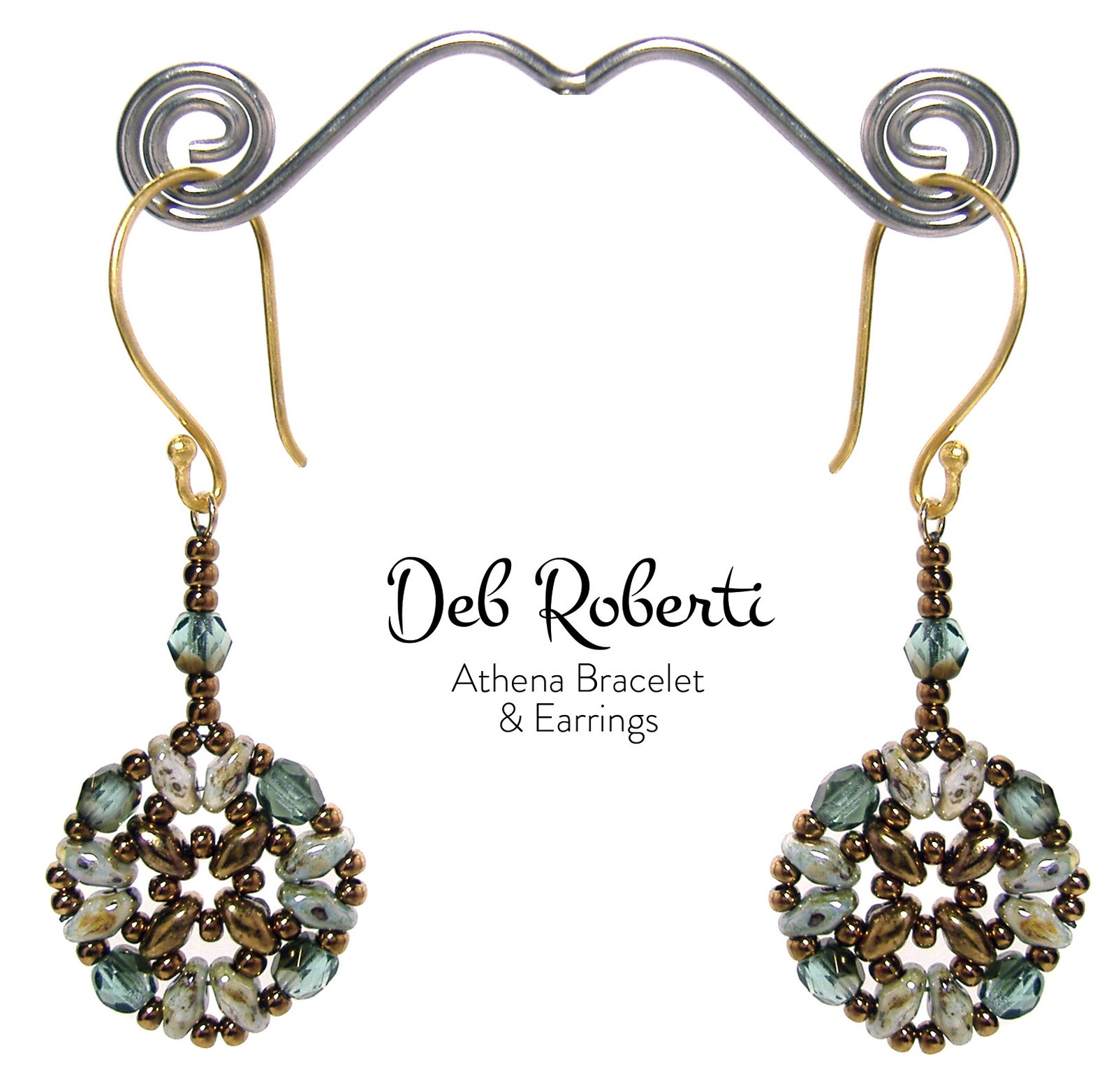 Athena Bracelet and Earrings Beaded Pattern Tutorial by Deb - Etsy
