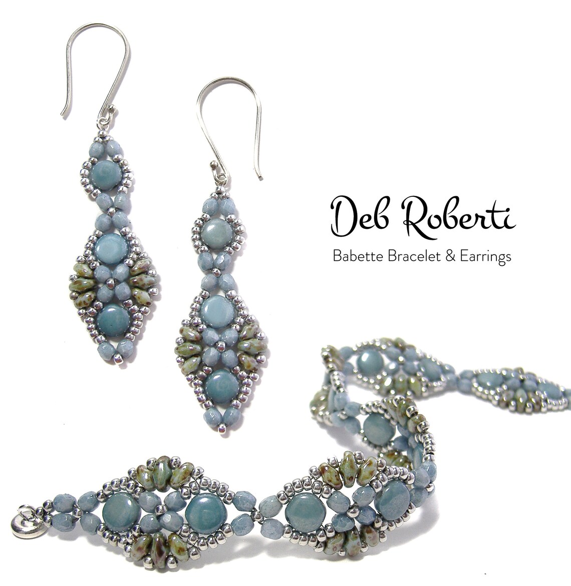 Babette Bracelet & Earrings Beaded Pattern Tutorial by Deb Roberti ...