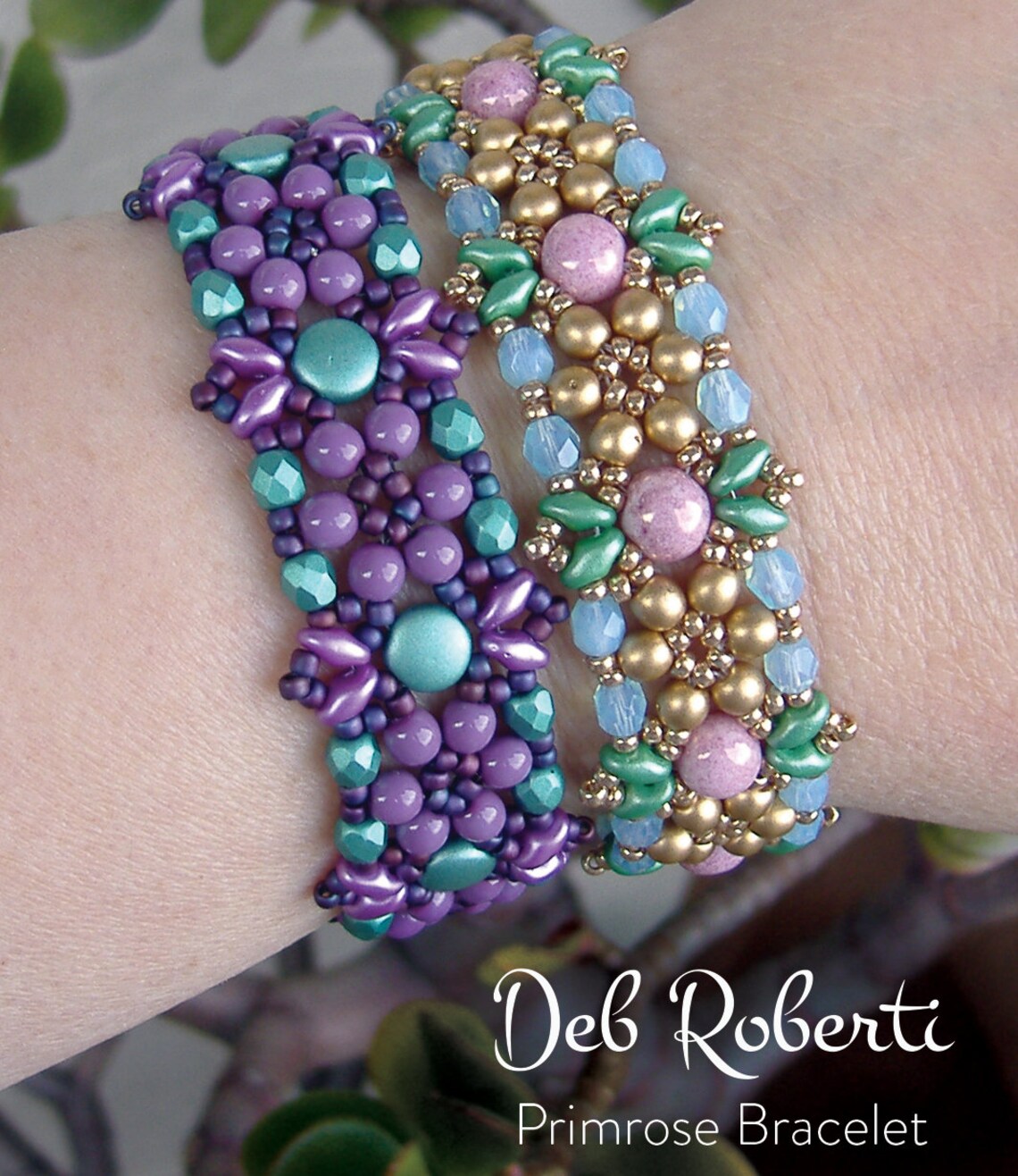 Primrose Bracelet Beaded Pattern Tutorial by Deb Roberti (digital Download PDF Pattern in ...