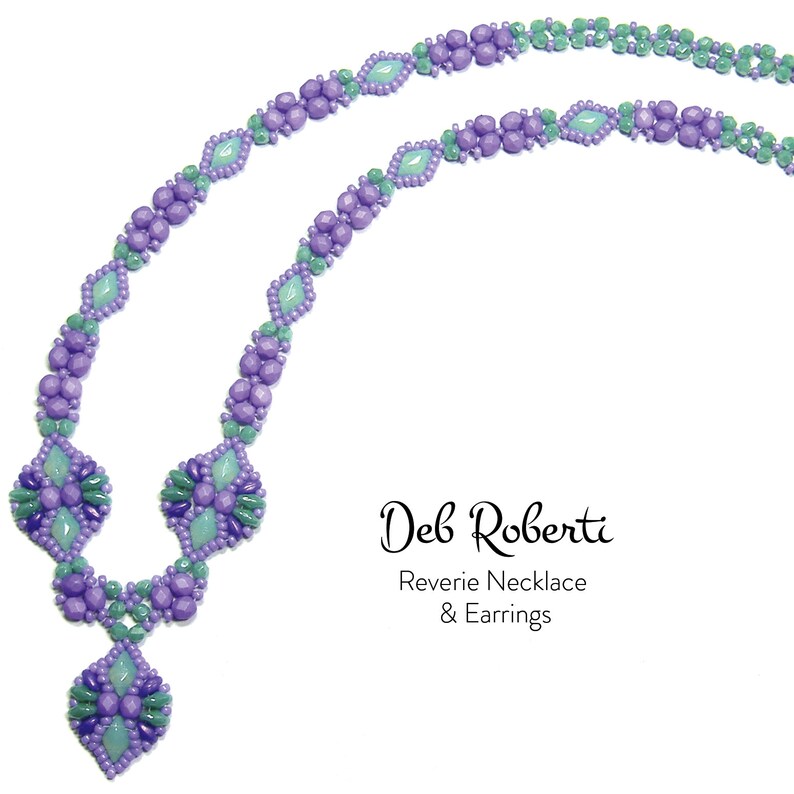 Reverie Necklace & Earrings Beaded Pattern Tutorial by Deb Roberti ...