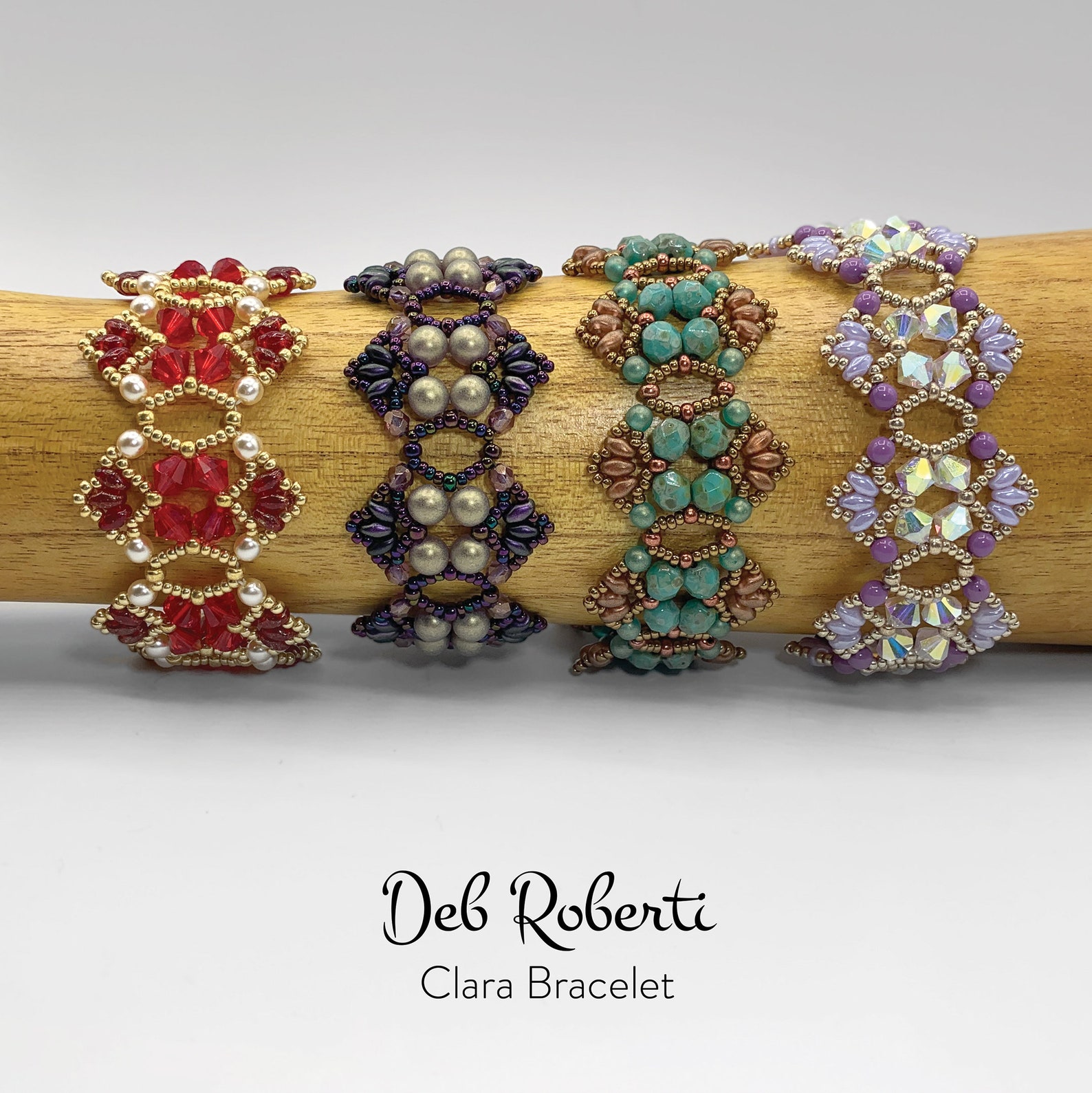 Clara Bracelet & Earrings Beaded Pattern Tutorial by Deb - Etsy