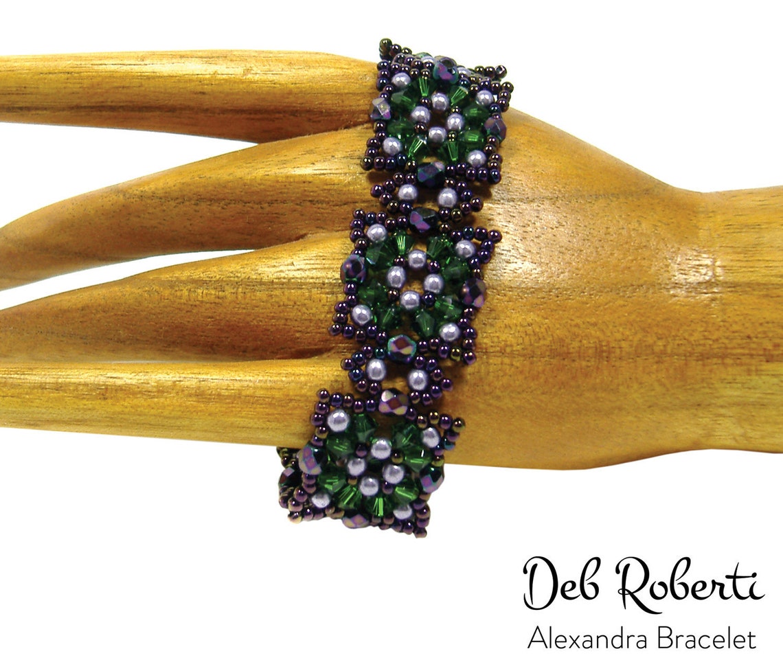 Alexandra Bracelet Beaded Pattern Tutorial by Deb Roberti - Etsy