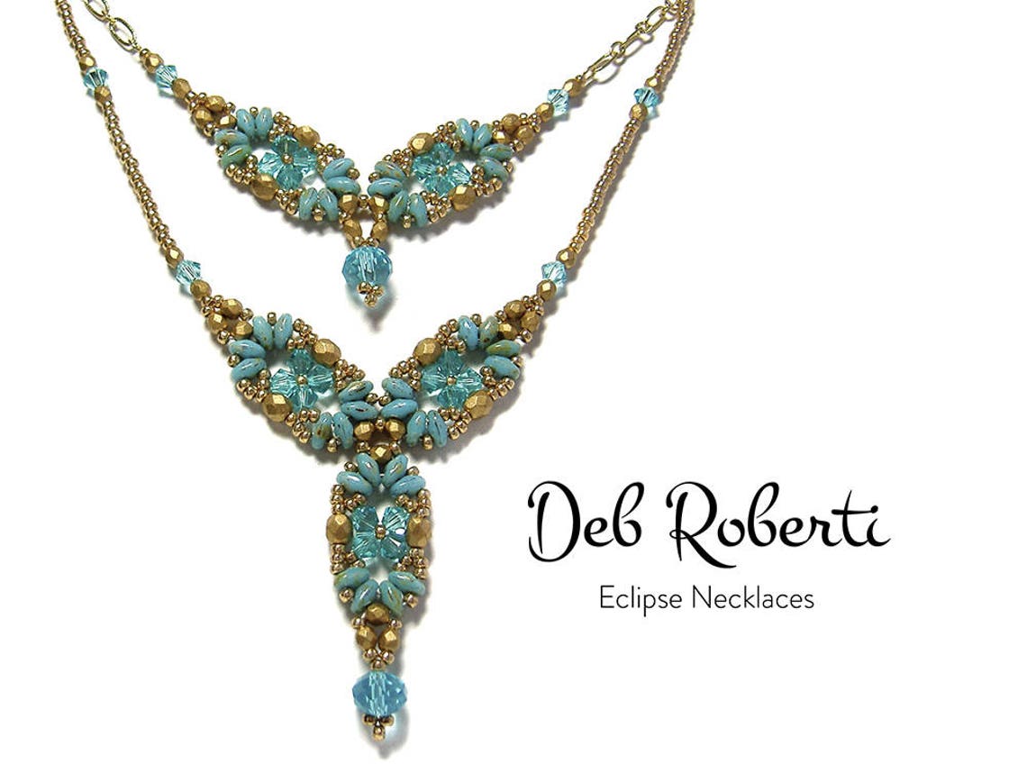 Eclipse Necklaces Beaded Pattern Tutorial by Deb Roberti - Etsy