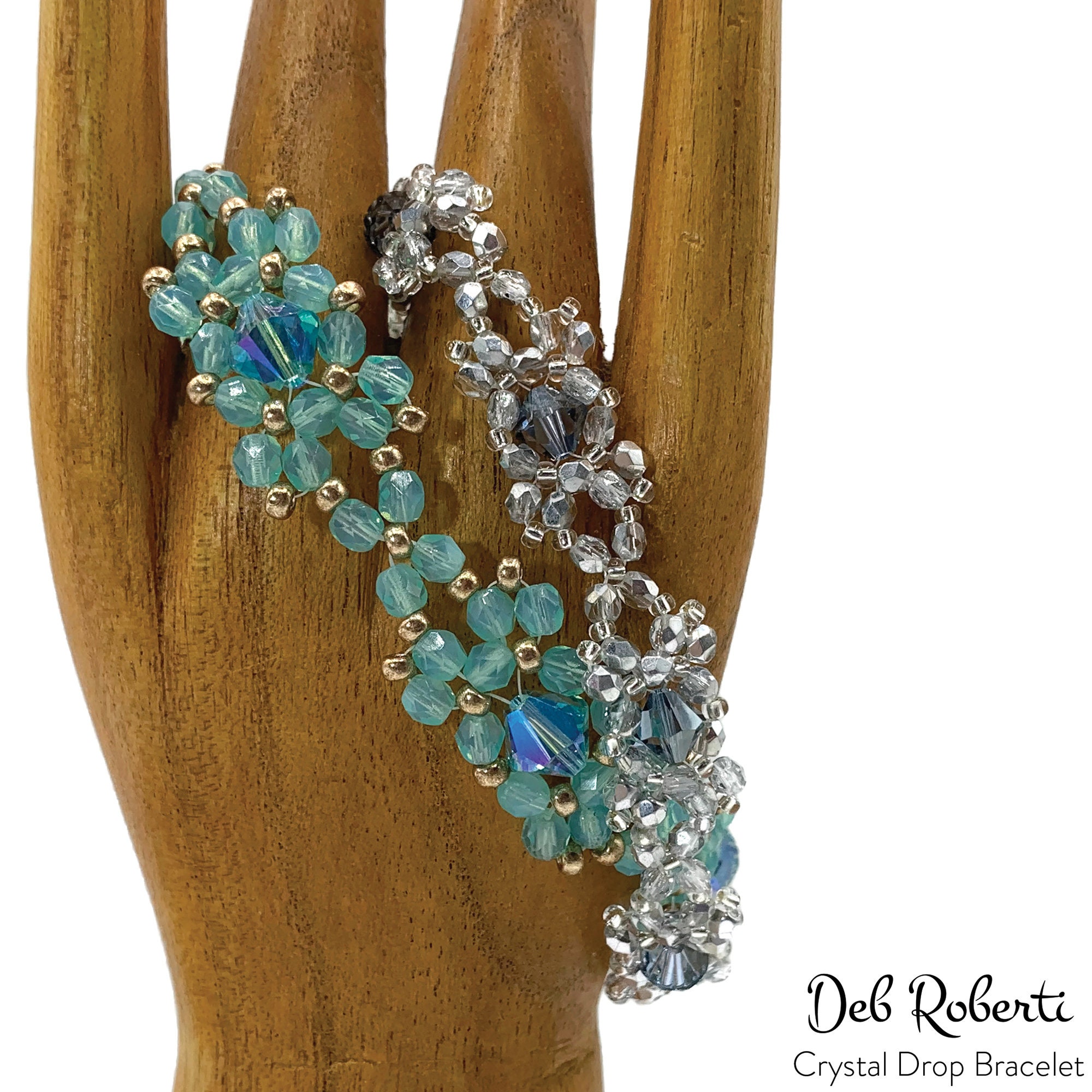Crystal Drop Bracelet Beaded Pattern Tutorial by Deb Roberti - Etsy