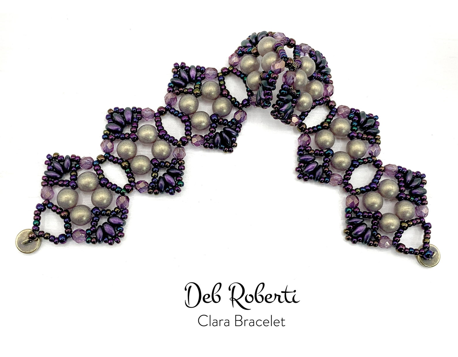 Clara Bracelet & Earrings Beaded Pattern Tutorial by Deb - Etsy