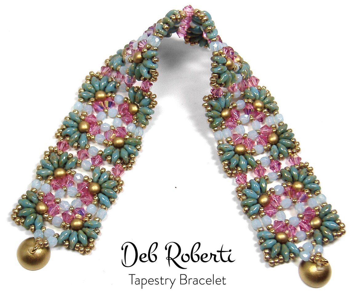 Tapestry Bracelet Beaded Pattern Tutorial by Deb Roberti (digital ...