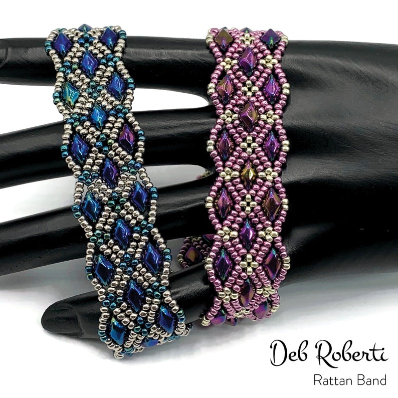 Rattan Band Beaded Pattern Tutorial by Deb Roberti digital - Etsy