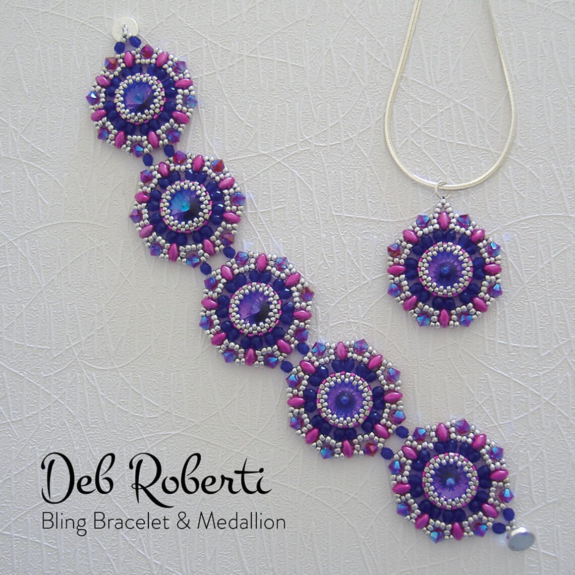 Bling Bracelet & Medallion Beaded Pattern Tutorial by Deb - Etsy