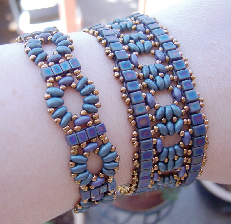 Twin Cube Bands Beaded Pattern Tutorial by Deb Roberti - Etsy