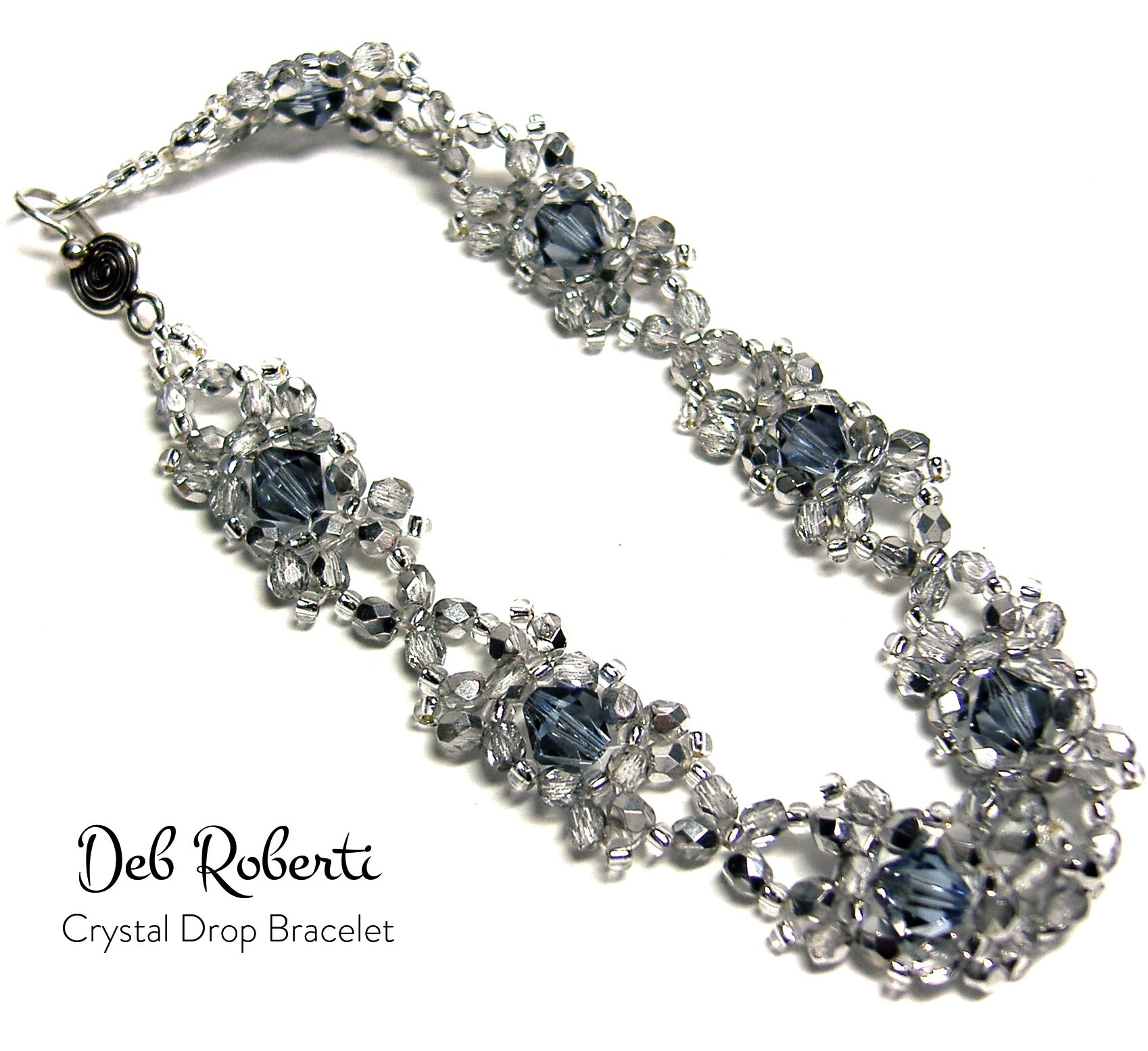 Crystal Drop Bracelet Beaded Pattern Tutorial by Deb Roberti - Etsy