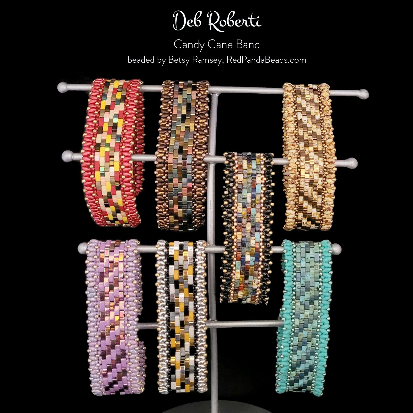 Candy Cane Band Beaded Pattern Tutorial by Deb Roberti (digital ...