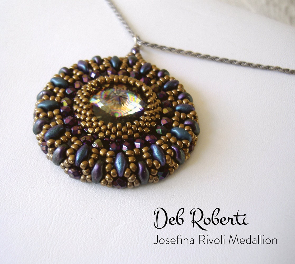 Josefina Rivoli Medallion Beaded Pattern Tutorial by Deb - Etsy