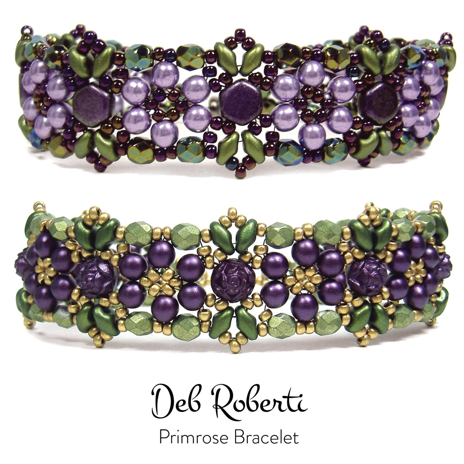 Primrose Bracelet Beaded Pattern Tutorial by Deb Roberti - Etsy