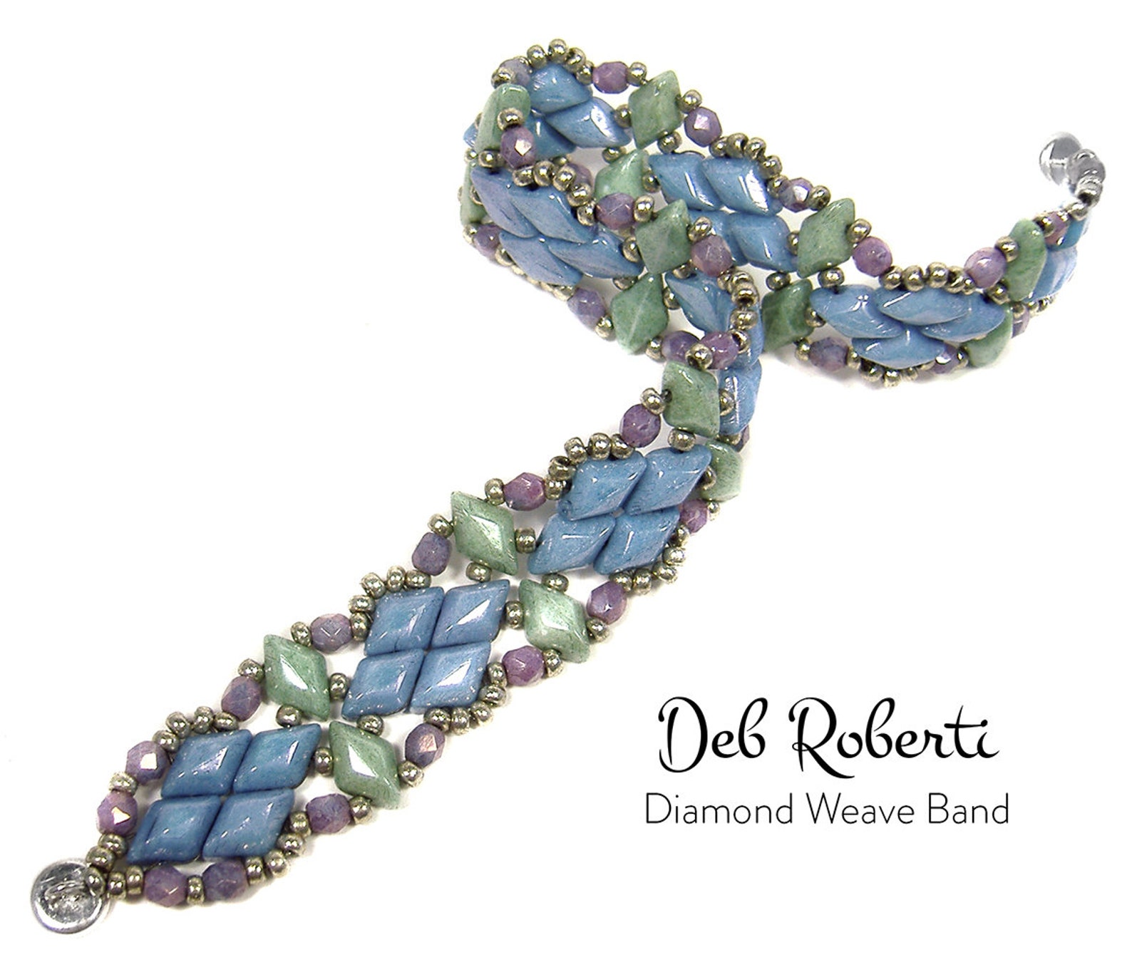 Diamond Weave Band Beaded Pattern Tutorial by Deb Roberti - Etsy